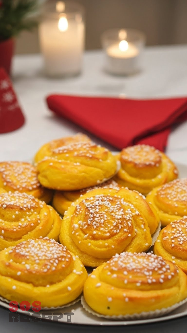 Saftiga saffransbullar med smörkrämsfyllning — klassiska julbullar för ...